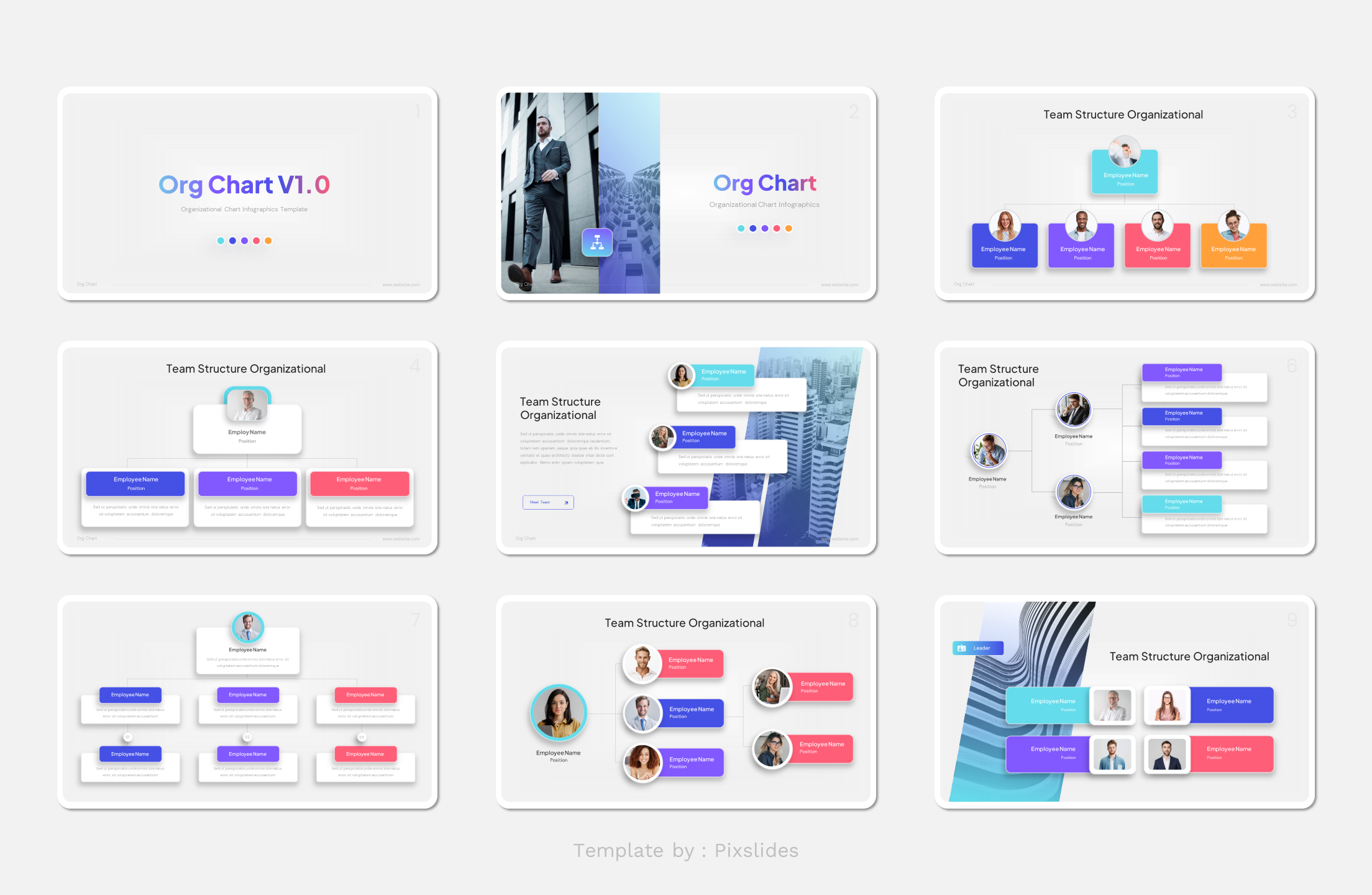 Org Chart - Organizational Chart and Hierarchy Keynote Presentation ...