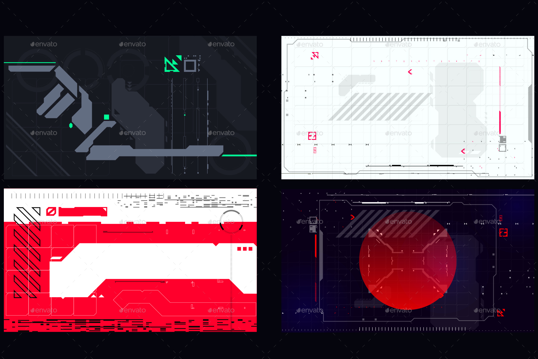 Cyberpunk Backgrounds Set, Graphics | GraphicRiver
