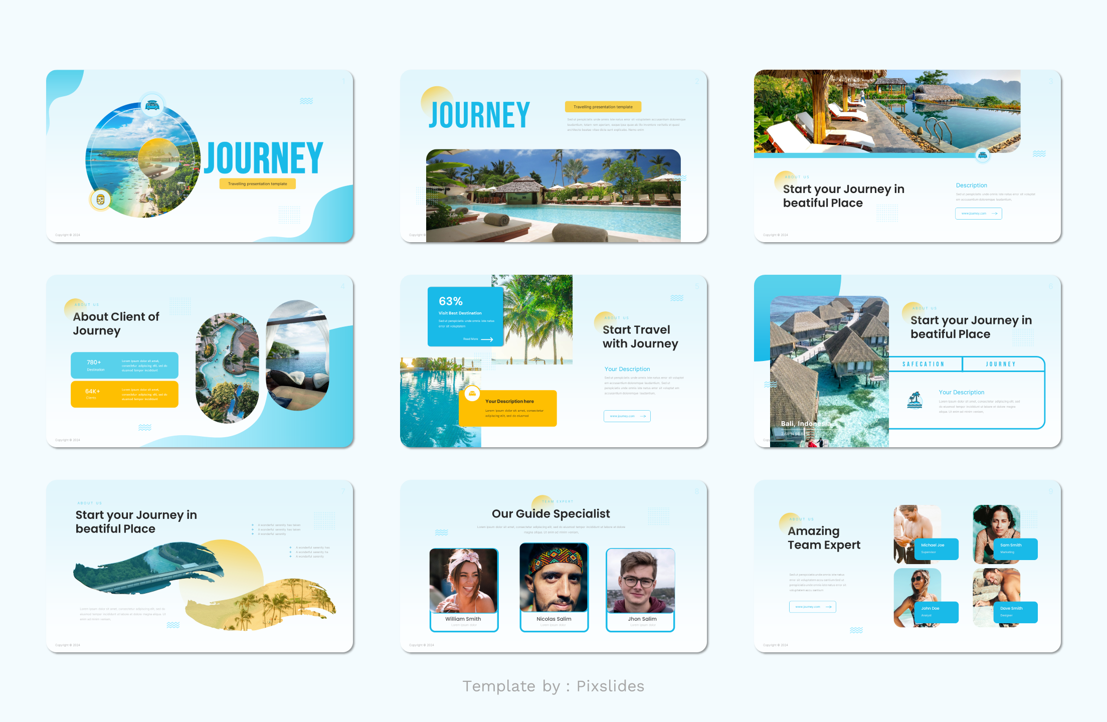 Journey - Business Tour Agent Presentation Template, Presentation Templates