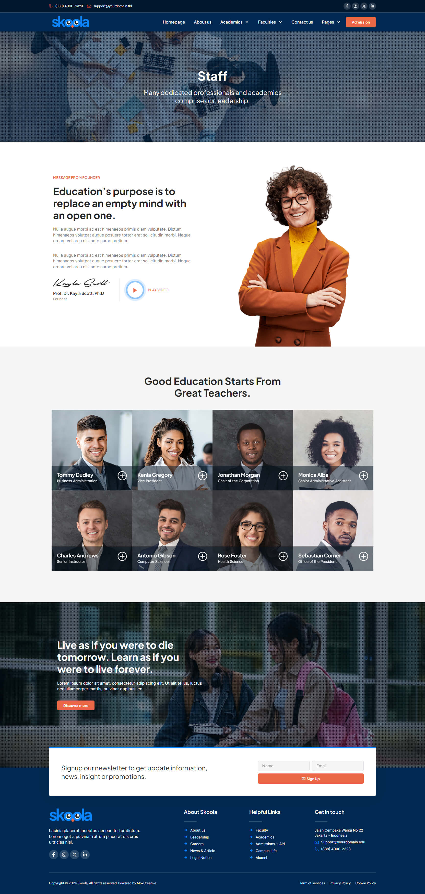 Skoola - University & School Elementor Pro Template Kit by moxcreative