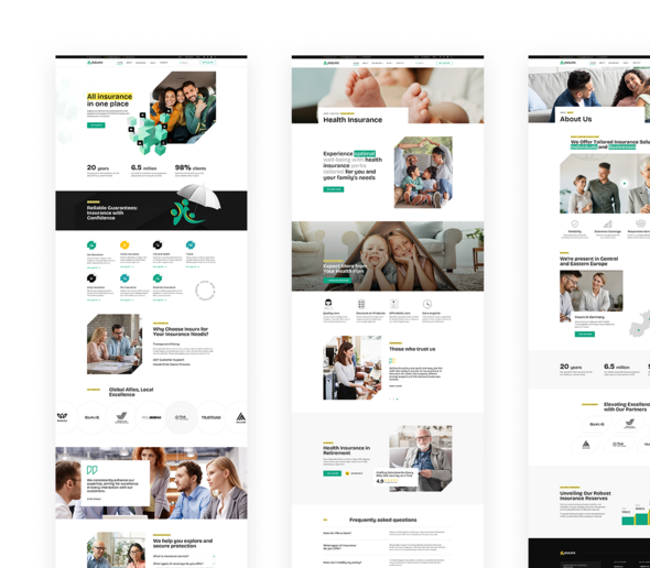Insurx – Insurance Agency Elementor Pro Template Kit by merkulove ...