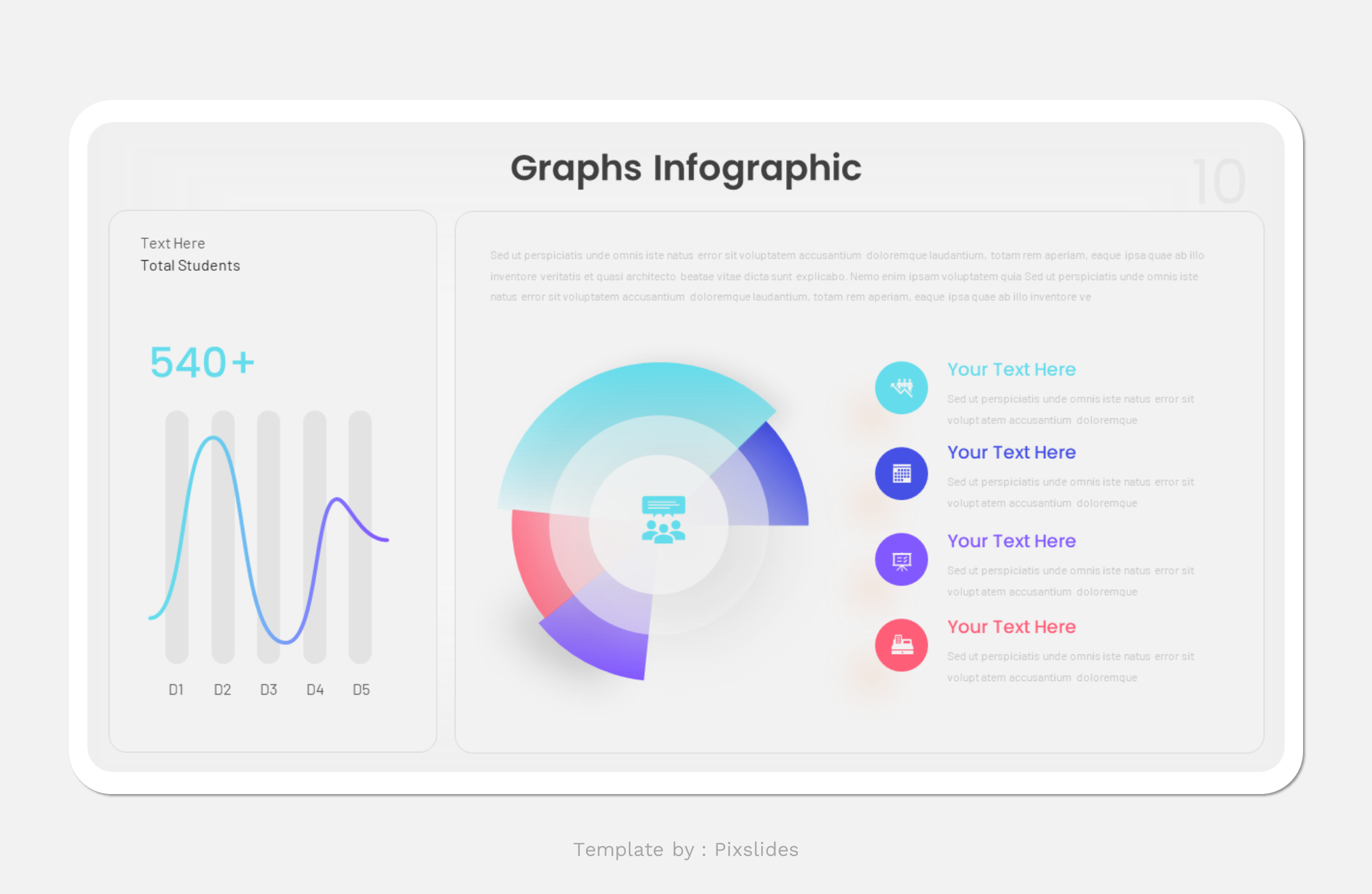 Graphs & Pie Chart PowerPoint Presentation Template, Presentation Templates