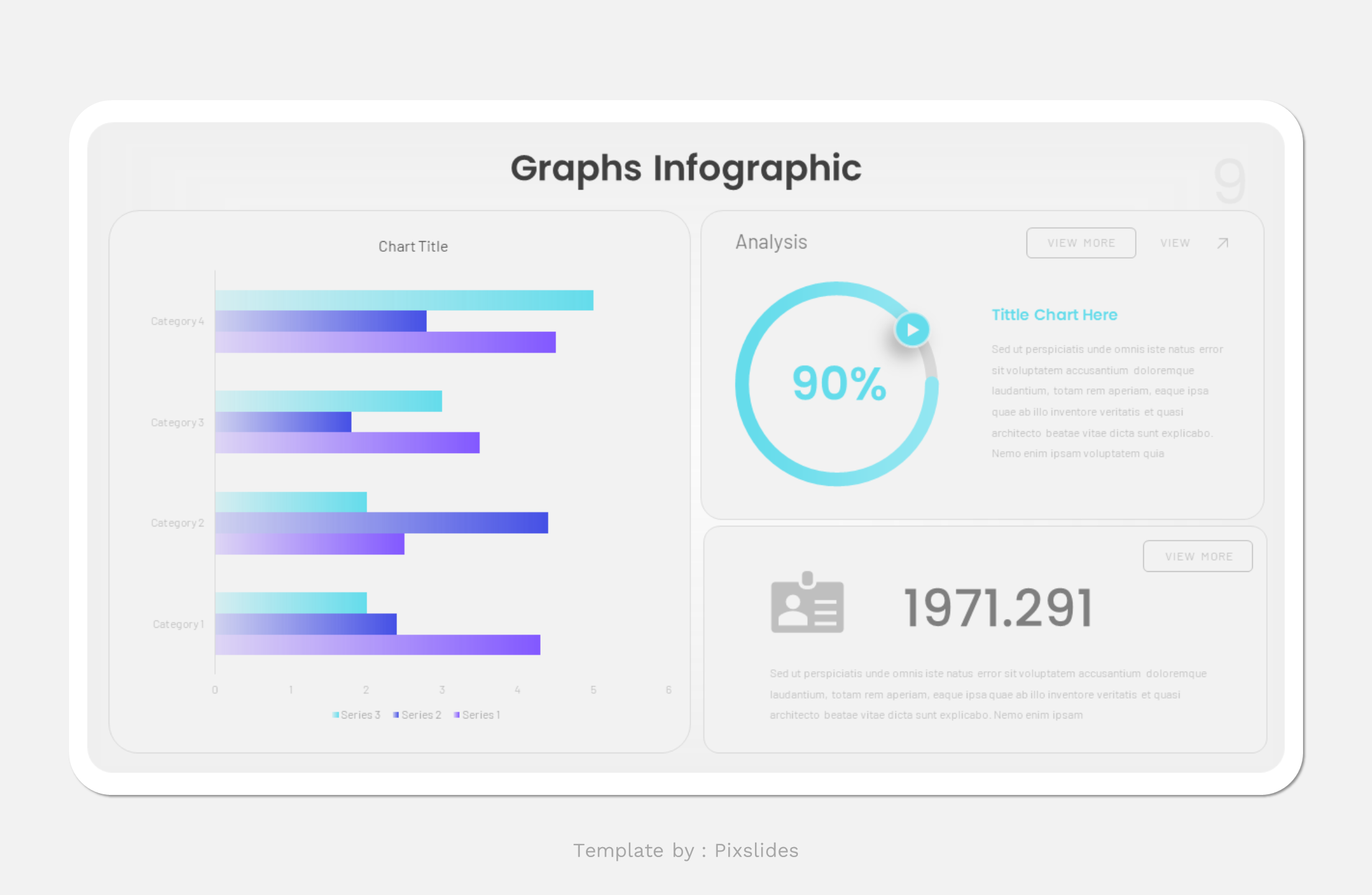 Graphs & Pie Chart PowerPoint Presentation Template, Presentation Templates