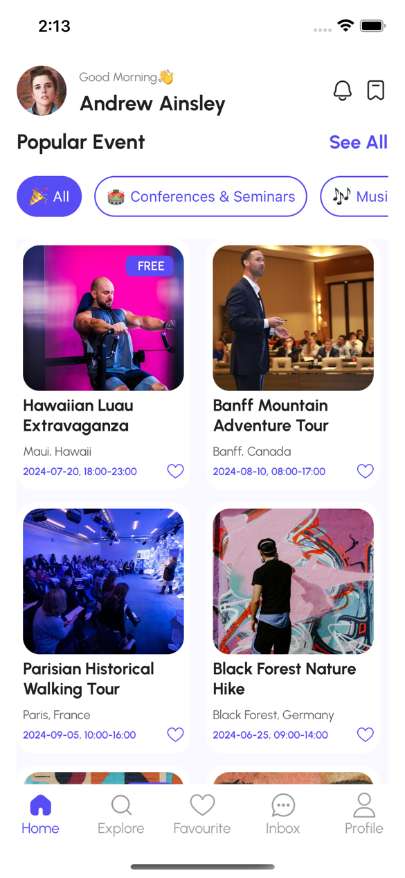 Eventa - Event Booking React Native CLI Ui Kit by lalaWeb | CodeCanyon