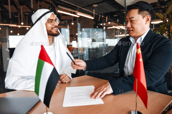 Diplomatic negotiations between countries in the office Stock Photo by ...