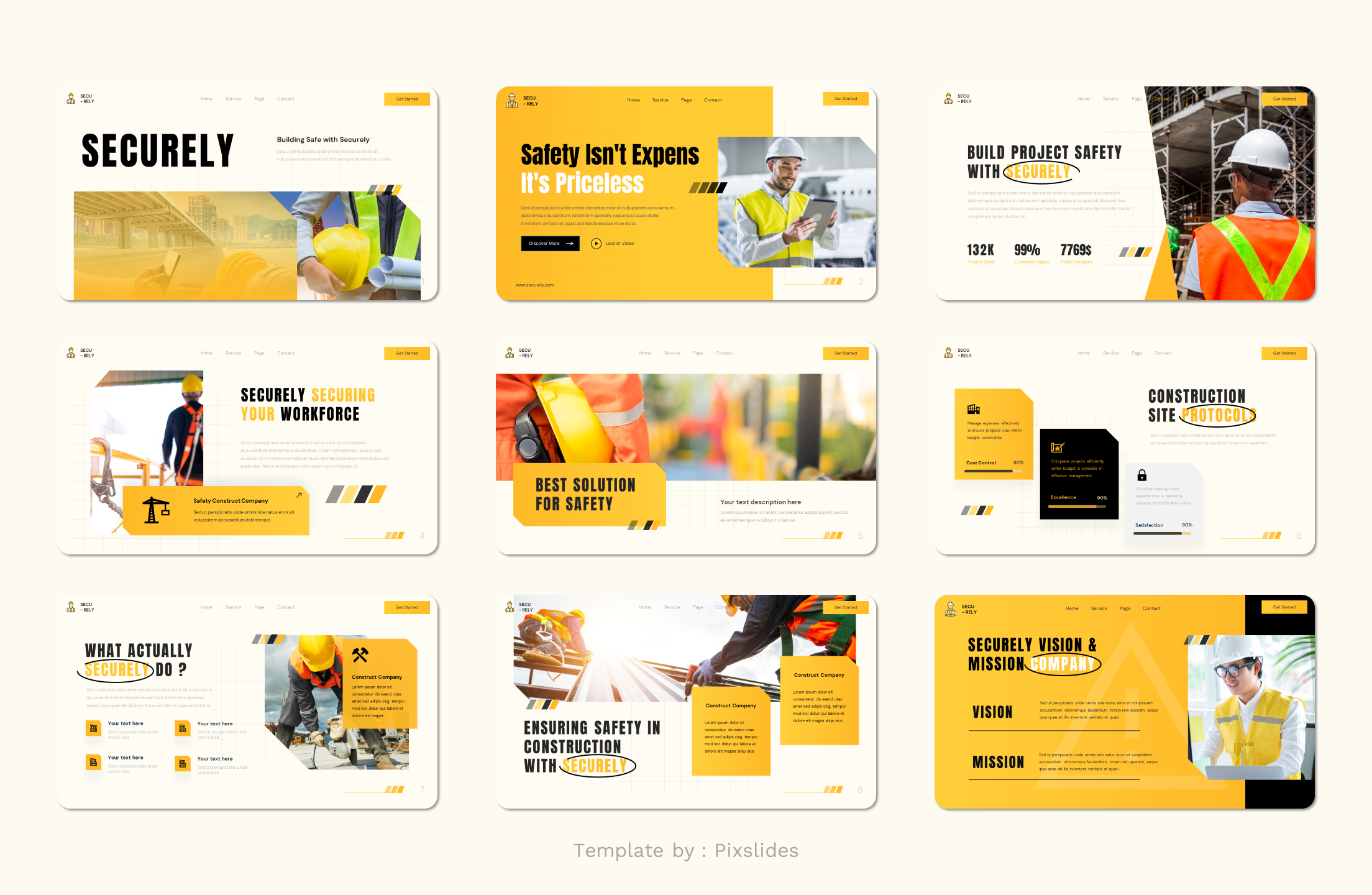 Securely - Safety & Security PowerPoint Presentation Template ...