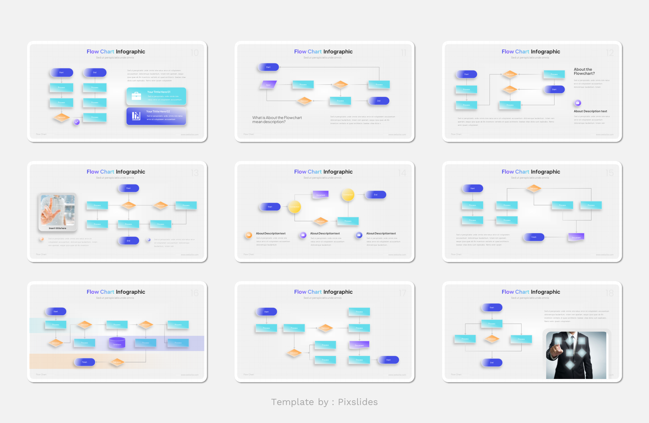 Flow Chart Diagram Infographic Keynote Presentation Template ...