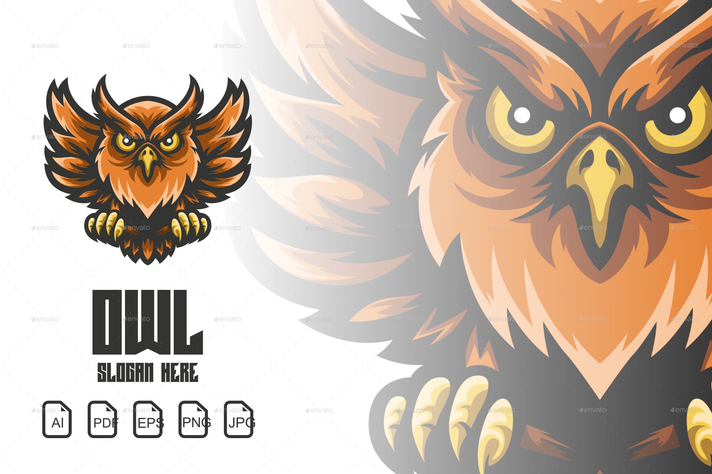 Owl Mascot Logo Illustration, Logo Templates | GraphicRiver