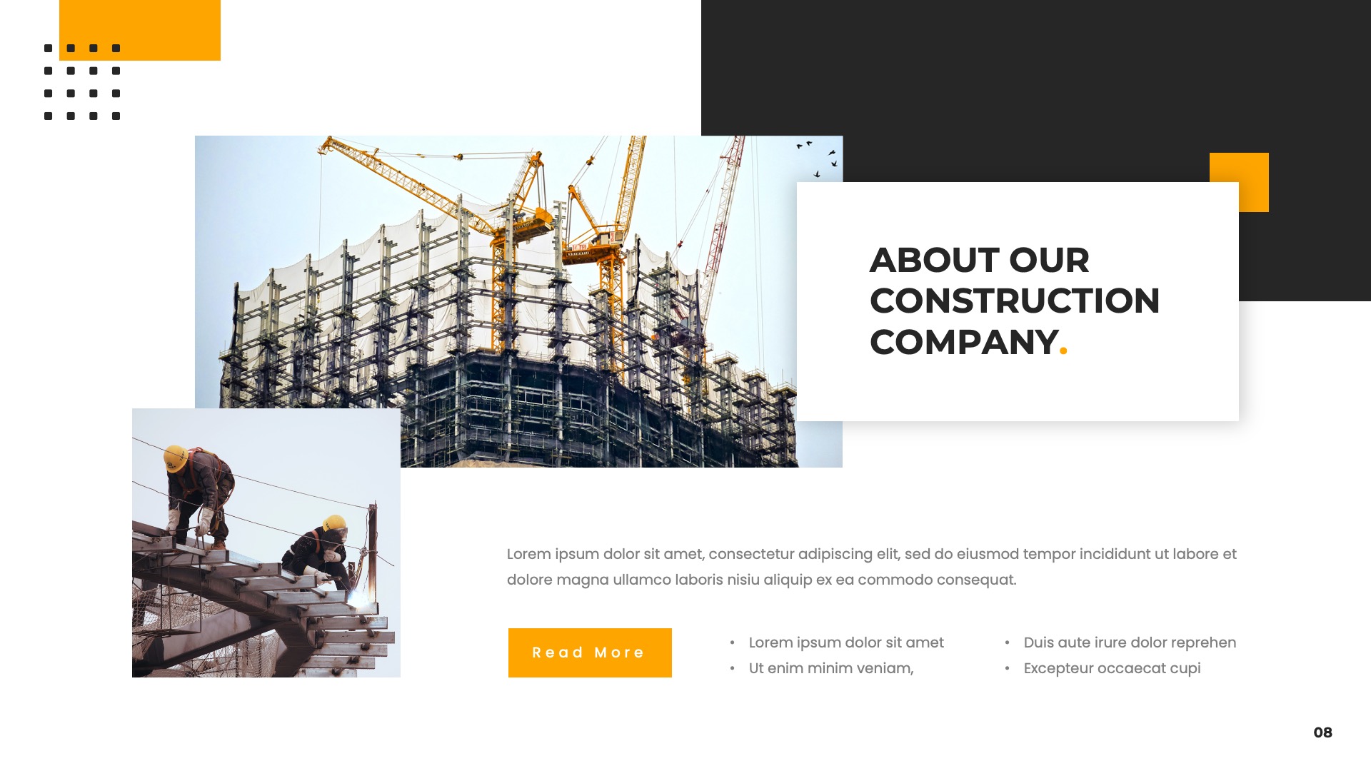 Tructive - Construction Google Slides, Presentation Templates ...
