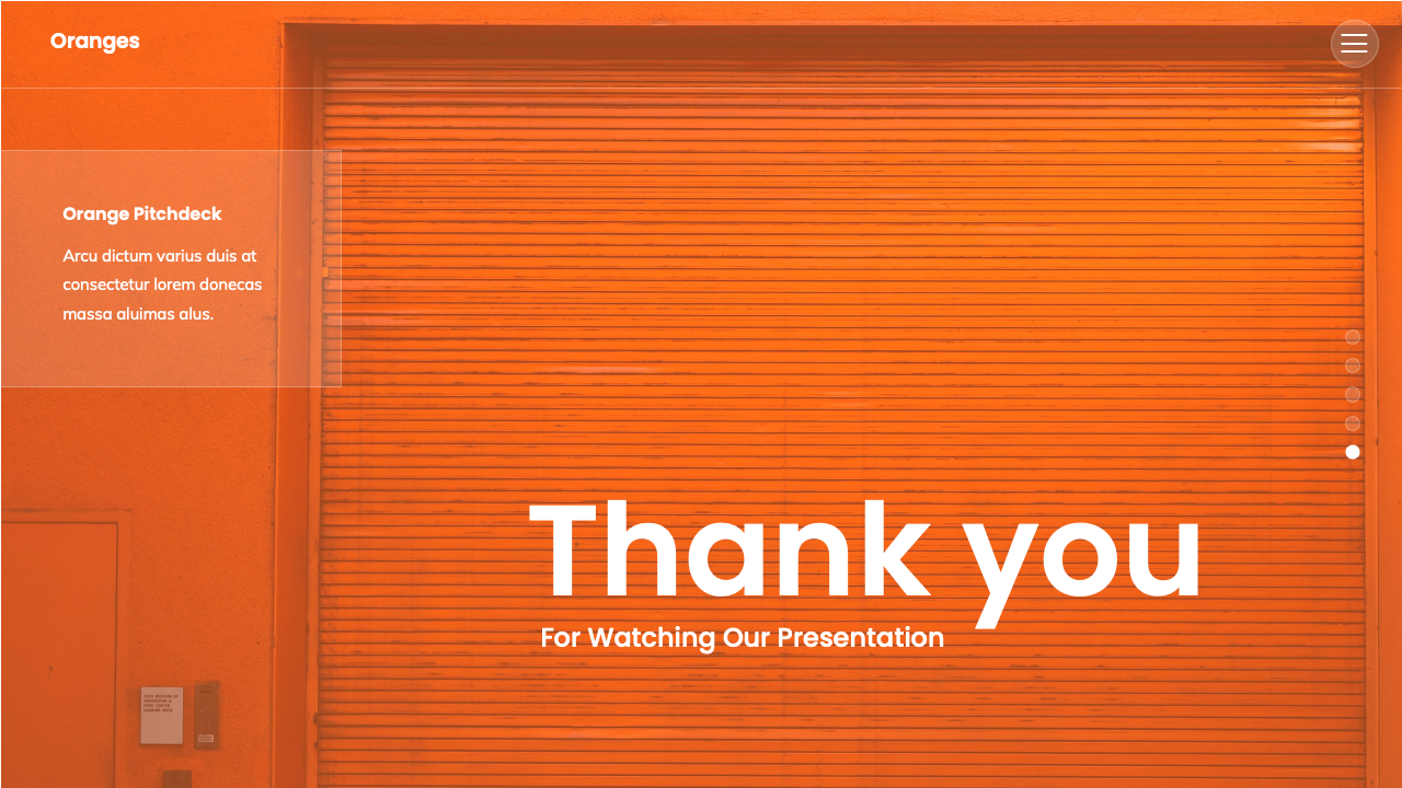 Oranges - Orange Minimalist Google Slides Tamplate, Presentation Templates