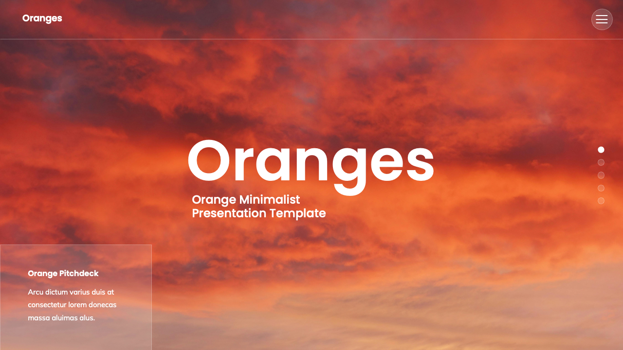 Oranges - Orange Minimalist PowerPoint Tamplate, Presentation Templates