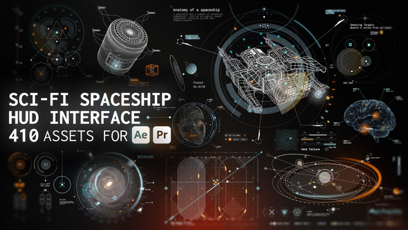 Sci-fi Spaceship HUD Interface, After Effects Project Files | VideoHive