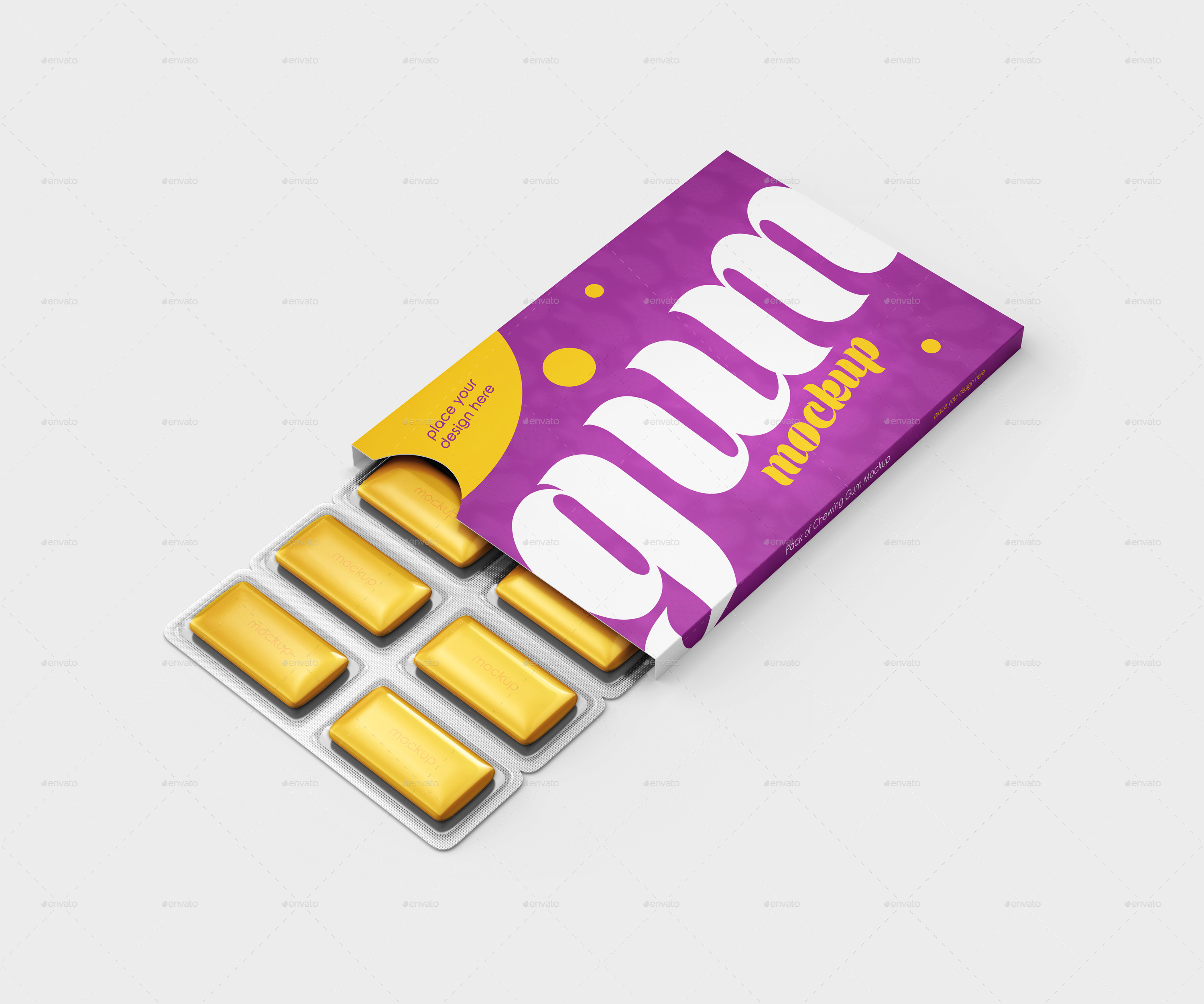 Pack of Chewing Gum Mockup Set, Graphics | GraphicRiver