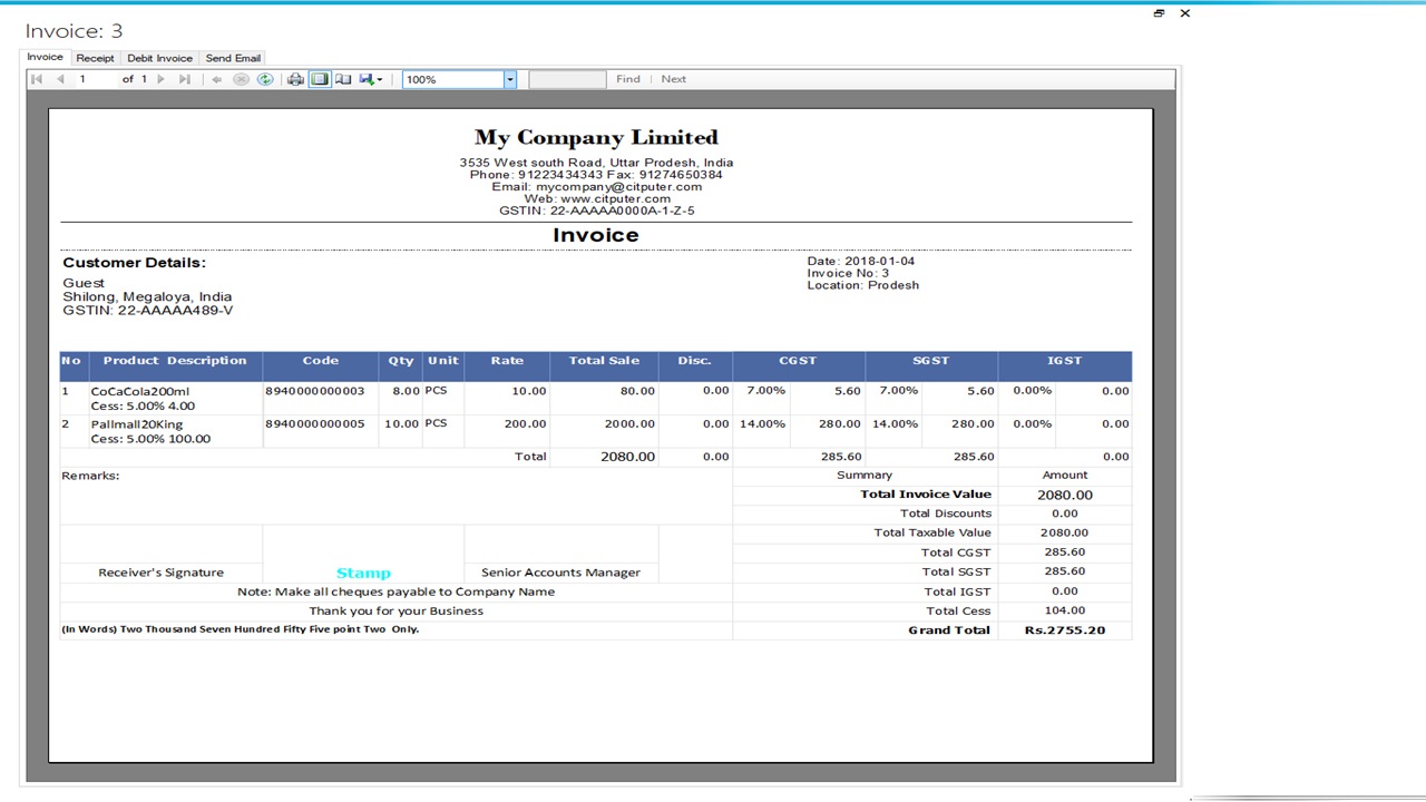 GST Billing System POS - Invoice Manager by dynamicsoft | CodeCanyon