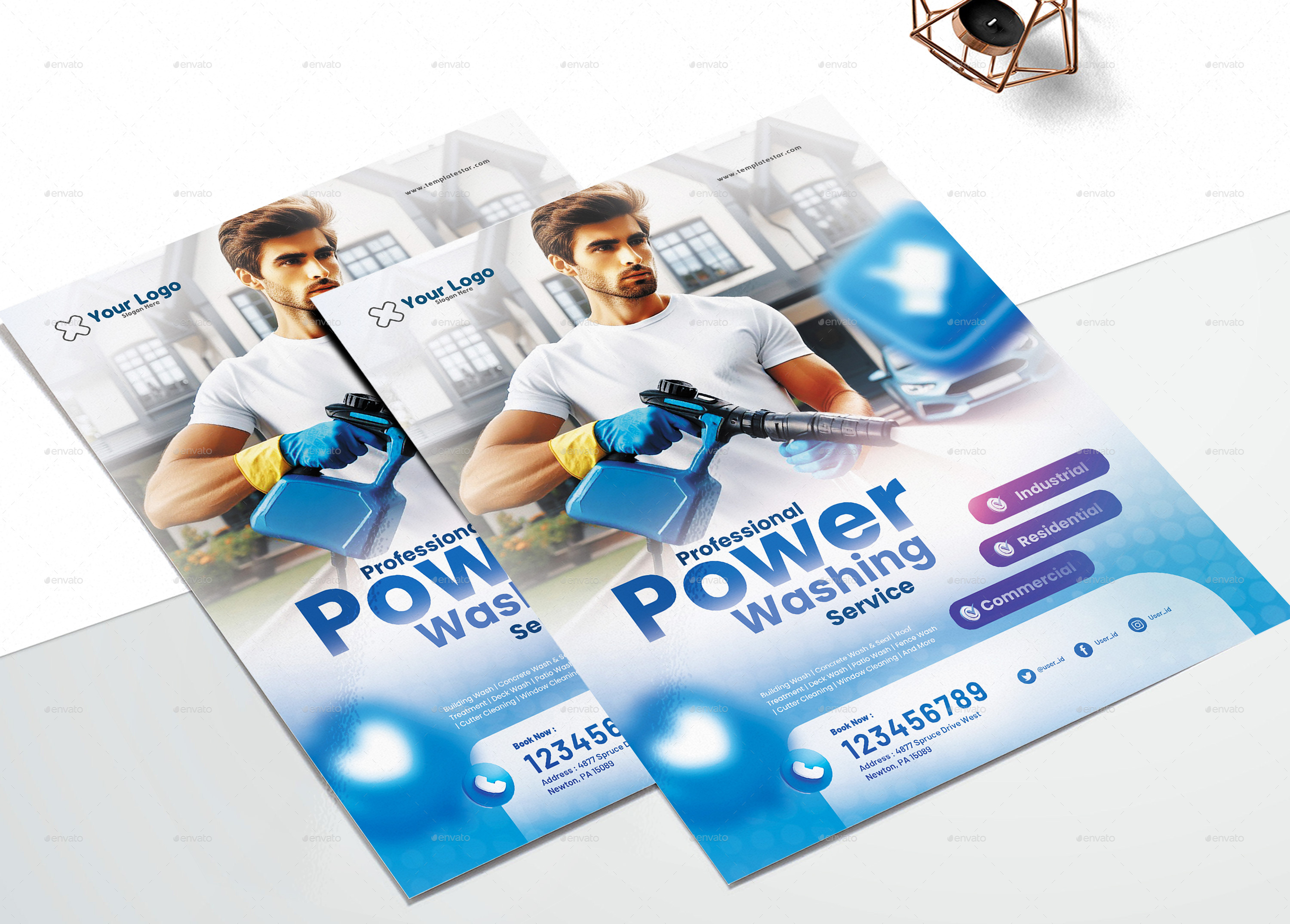Power Washing Service Flyer Templates, Print Templates | GraphicRiver