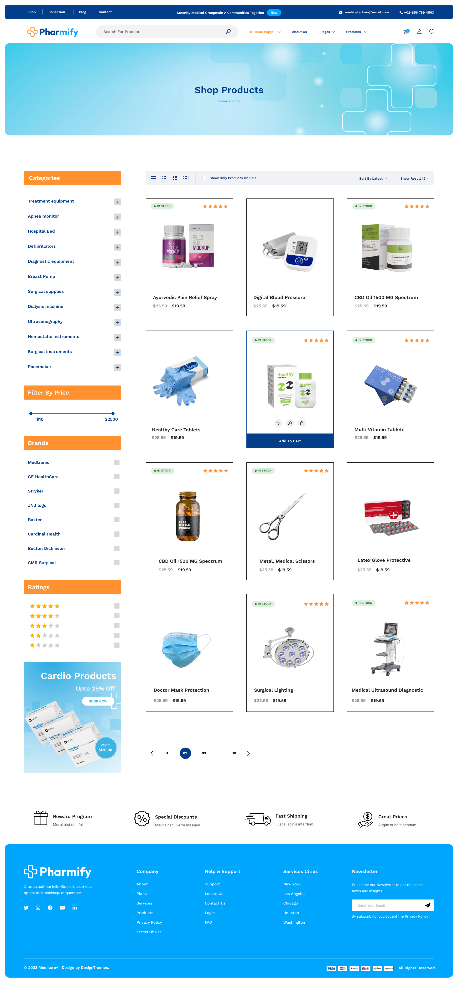 Pharmify - Pharmacy & Medical Store Figma Template by BuddhaThemes