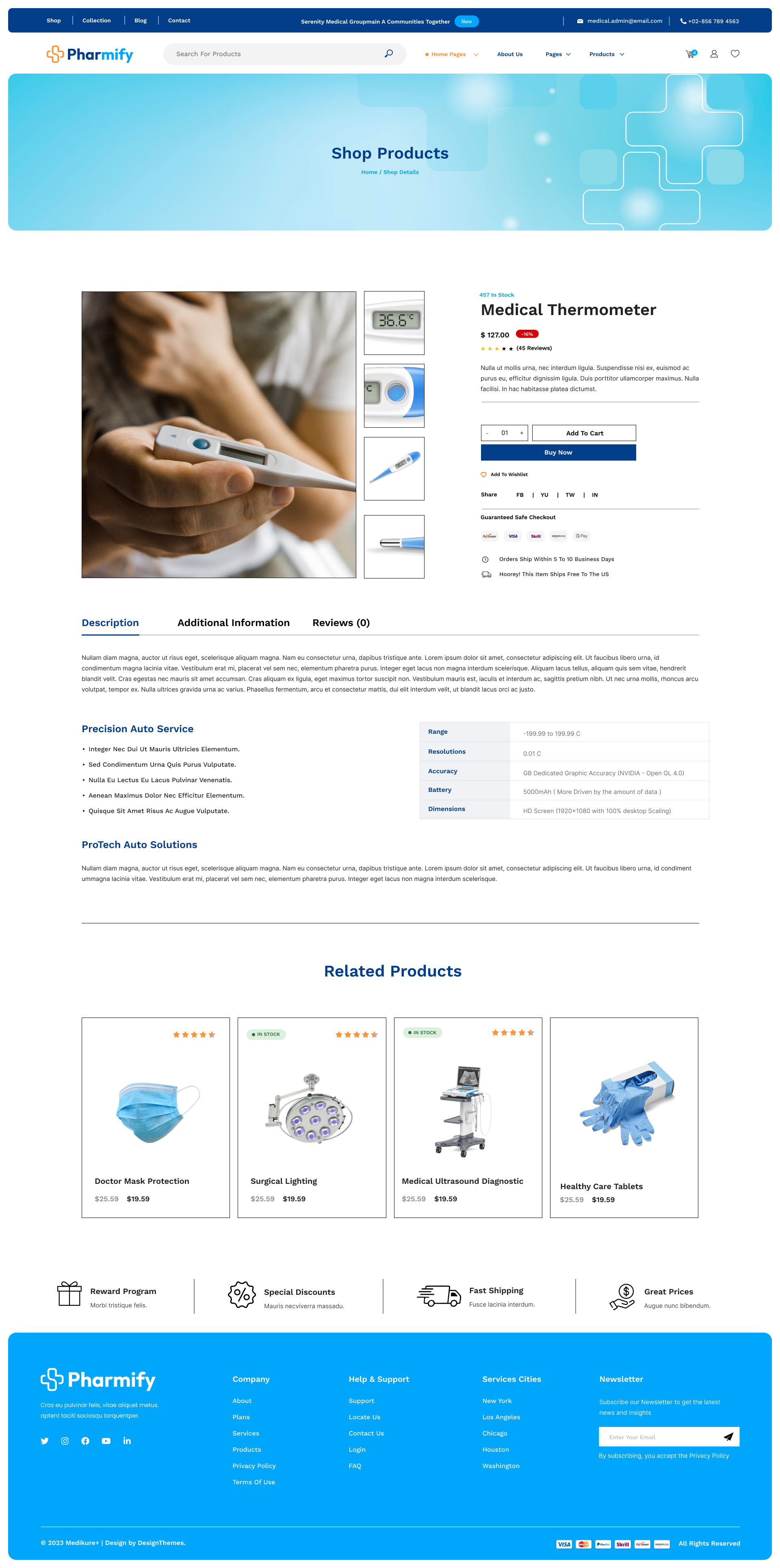 Pharmify - Pharmacy & Medical Store Figma Template by BuddhaThemes