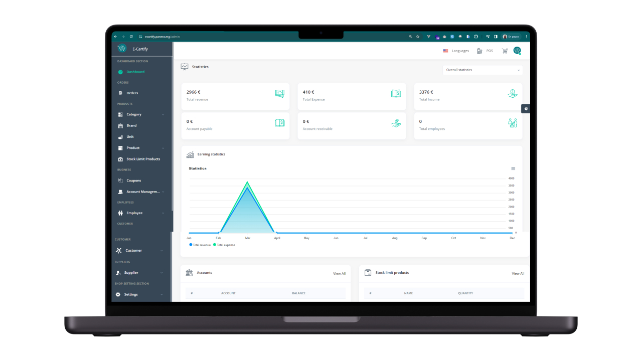 E-Cartify - Flutter Modern Point of Sale - Flutter Stock Management in ...