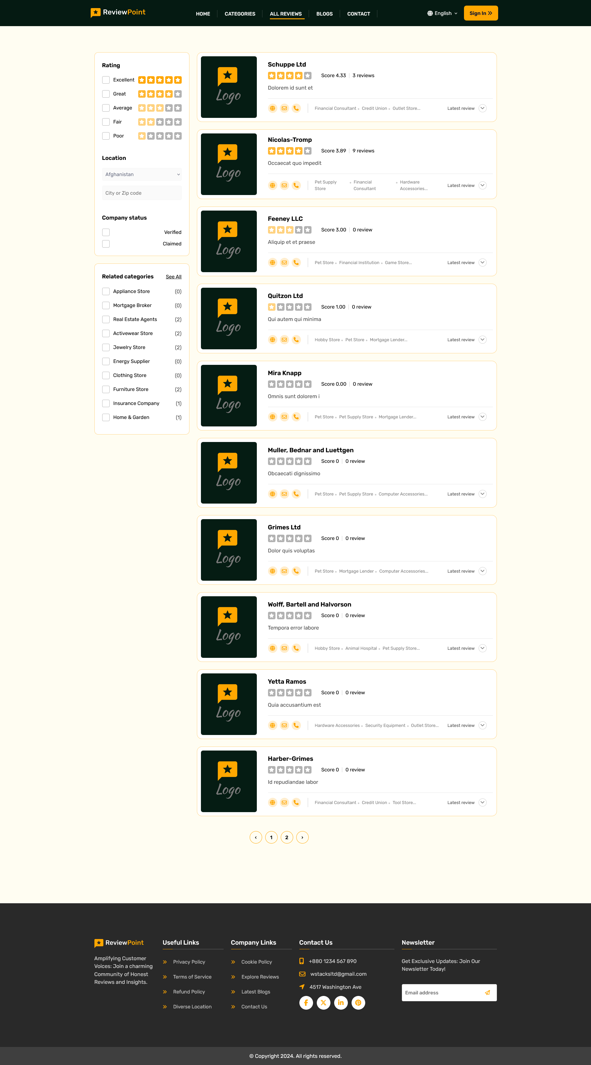 ReviewPoint - Business Review Platform by wStacks | CodeCanyon