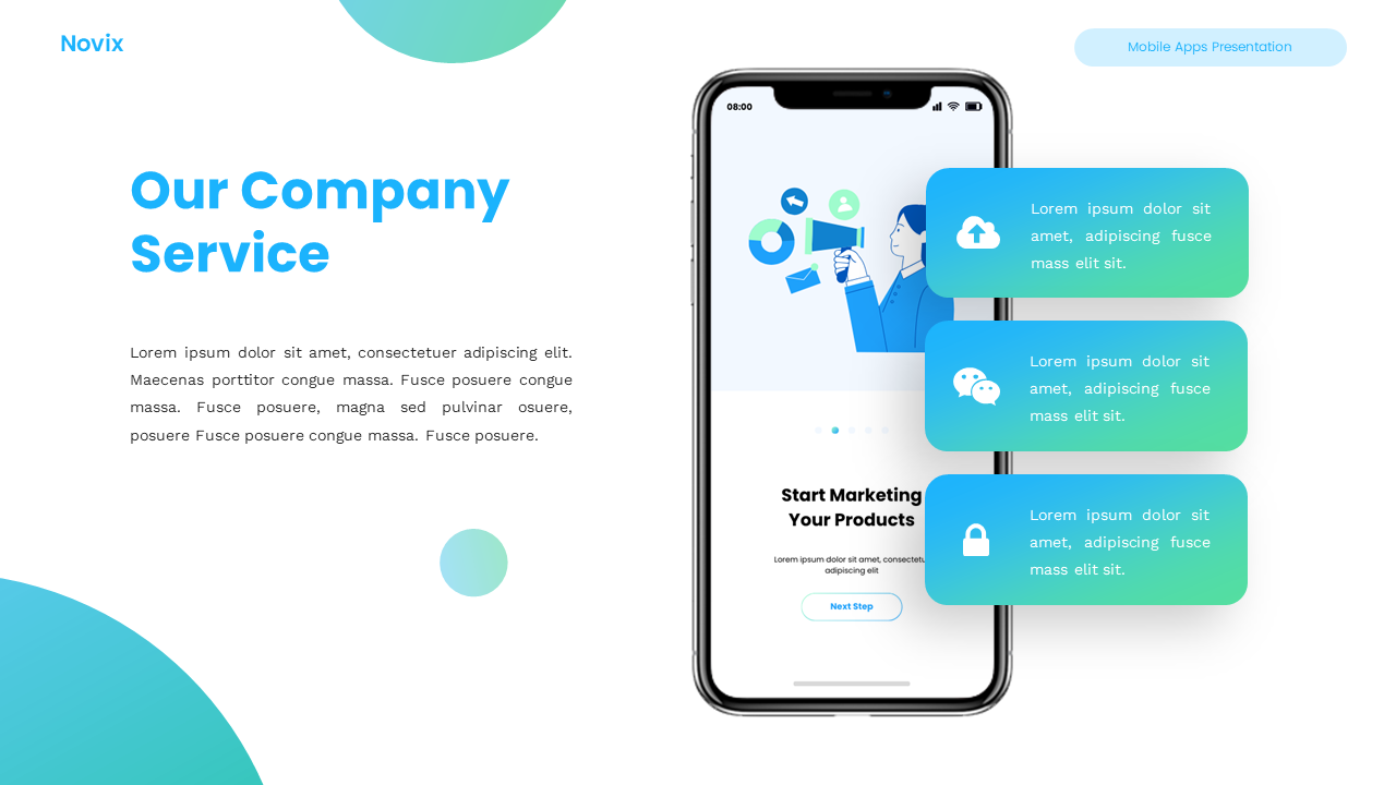 Novix - Mobile Application Powerpoint Templates, Presentation Templates