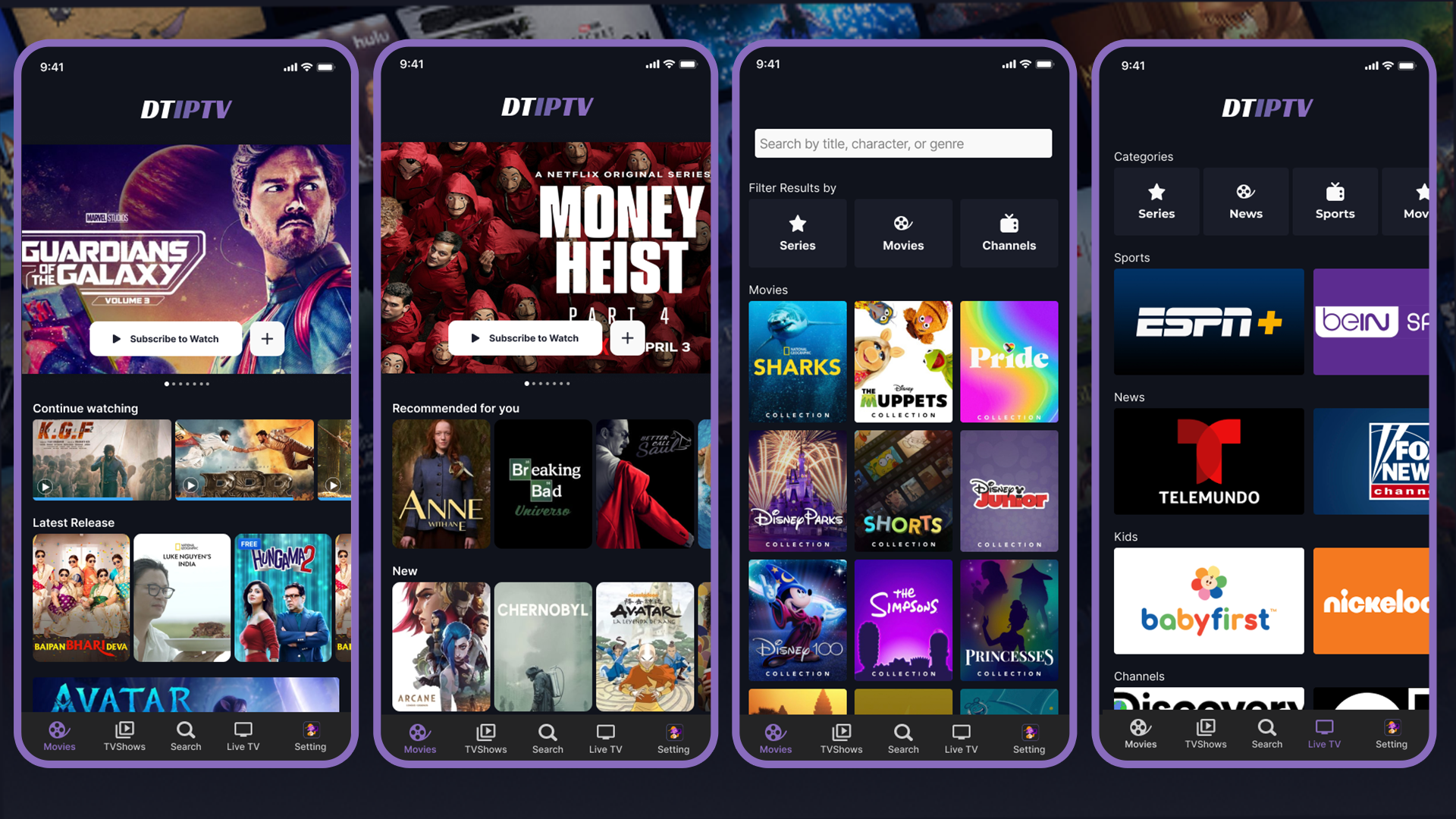 DTIPTV - Ultimate IPTV Flutter App for Android & iOS by DivineTechs