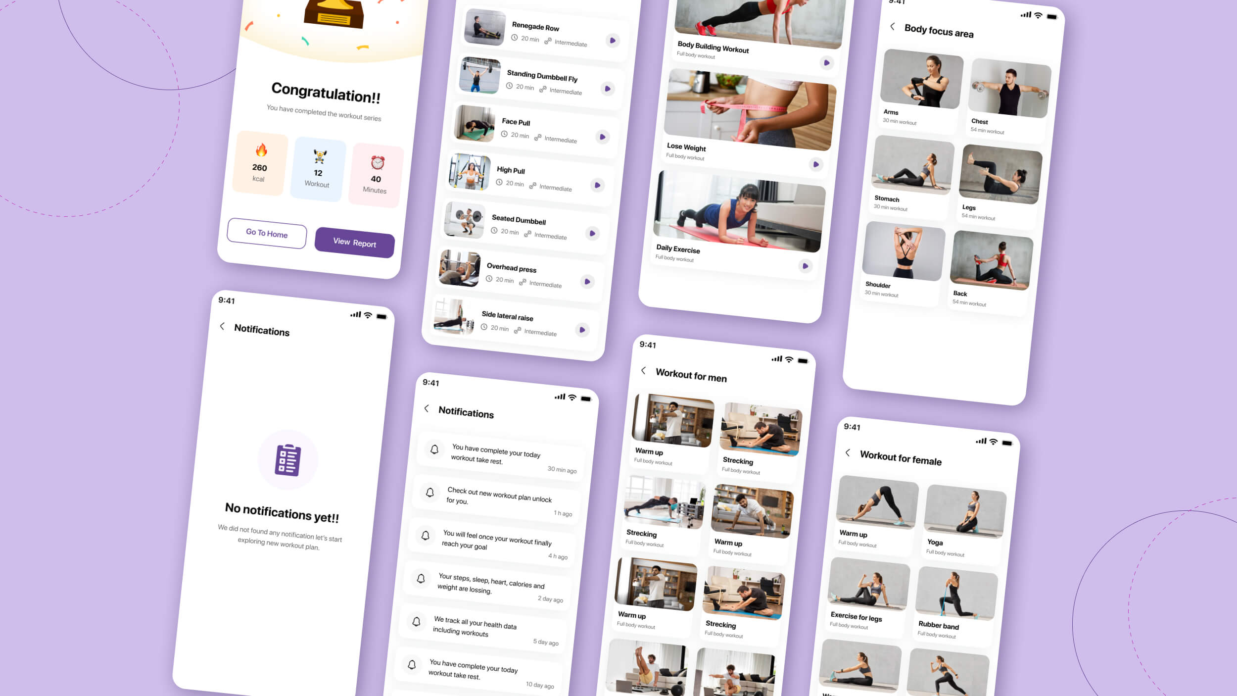 Fitness UI template: Workout Mentor app in Flutter 3.x (Android, iOS) | Body Transformation App ...