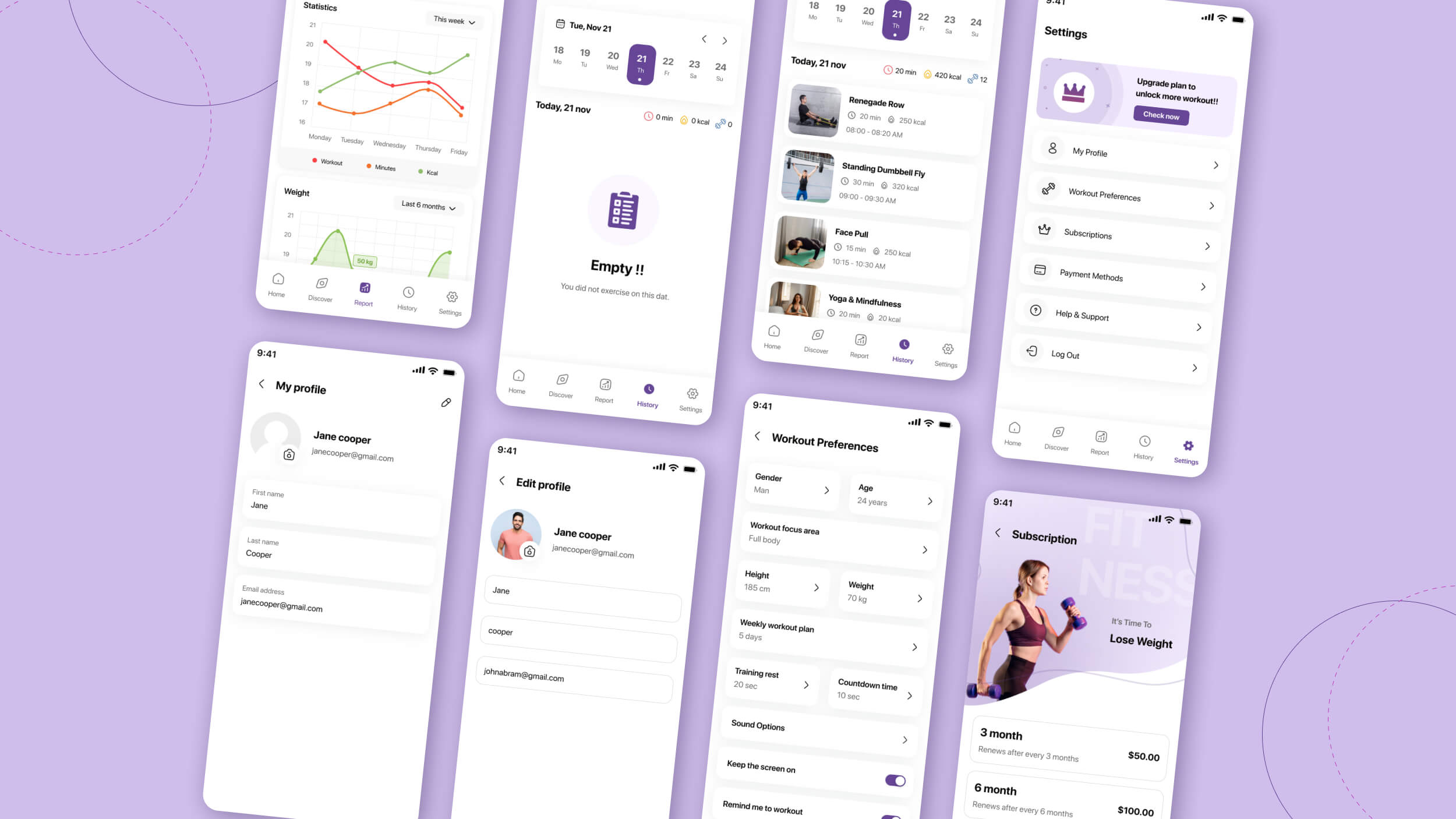 Fitness UI template: Workout Mentor app in Flutter 3.x (Android, iOS ...