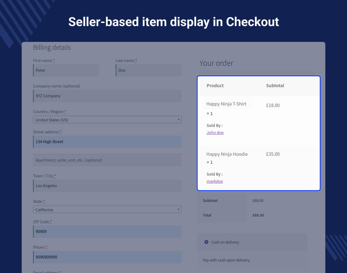 WordPress WooCommerce Marketplace Split Order Plugin by Webkul | CodeCanyon