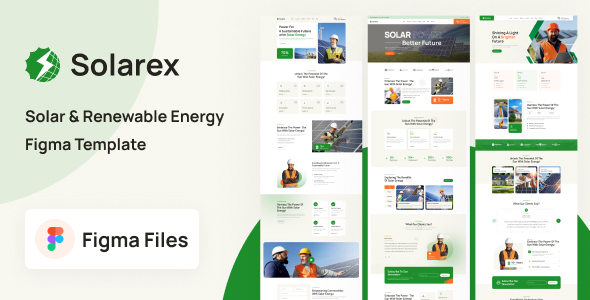 Solarex - Solar & Renewable Energy Figma Template by Mugli | ThemeForest