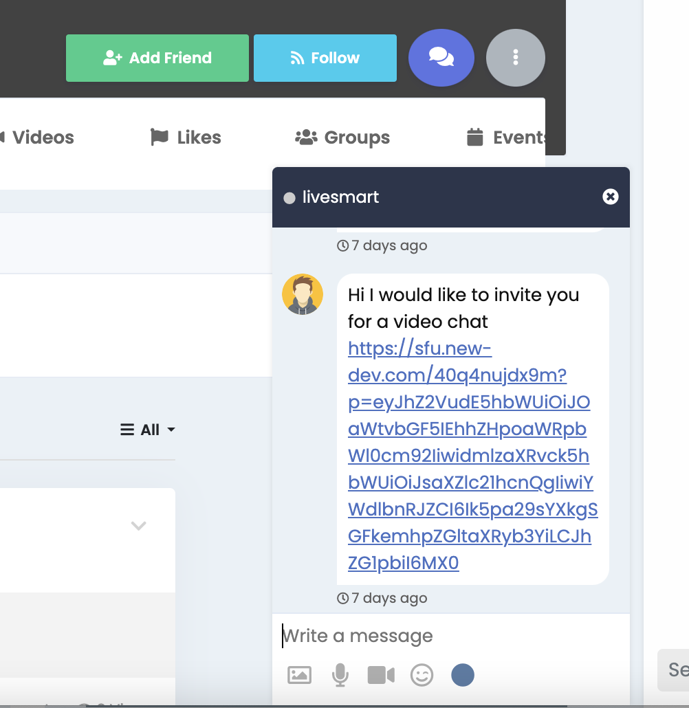 Sngine Video Chat and Streaming Add-on from LiveSmart by nicky75 | CodeCanyon