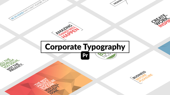 Corporate Typography for Premiere Pro, Premiere Pro Templates | VideoHive
