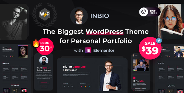 Personal Portfolio Theme | Inbio by Rainbow-Themes | ThemeForest