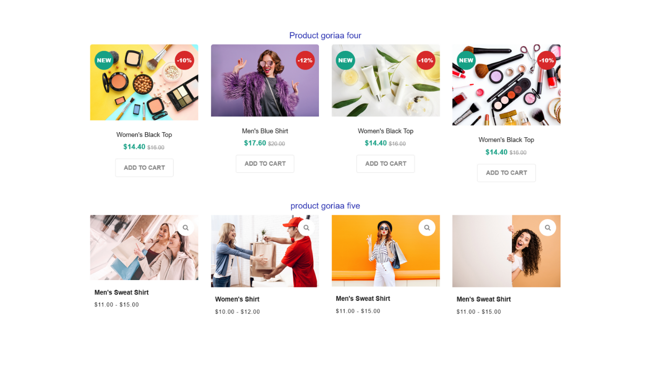 Goriaa | Ecommerce Grid Product Showcase by Meteros | CodeCanyon
