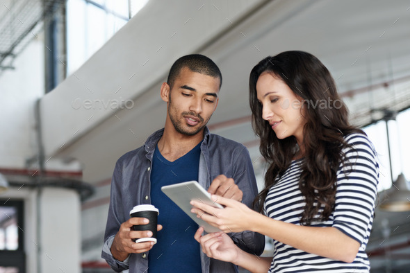 Using technology as a tool in the workplace Stock Photo by ...