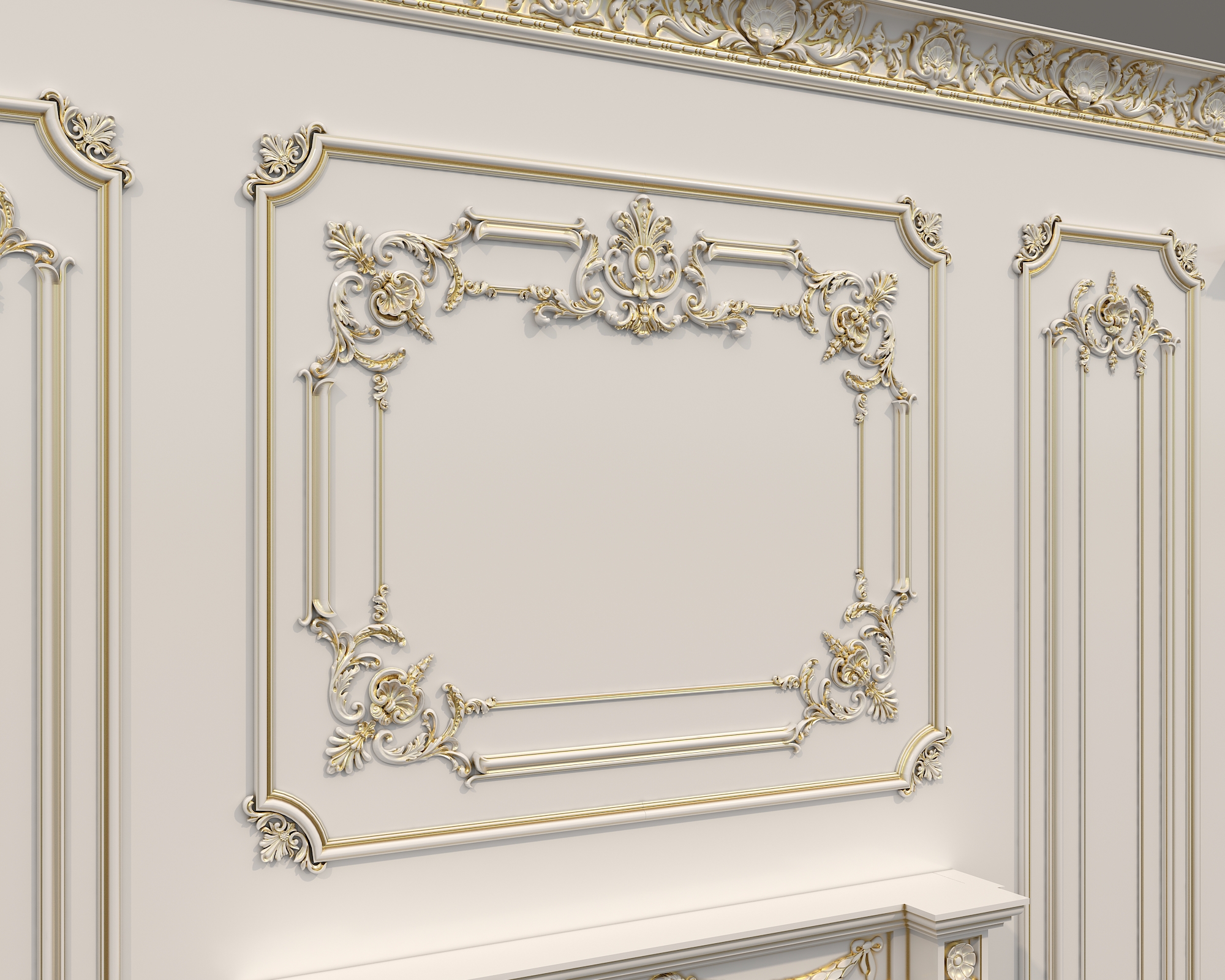 Wall Molding in Classic French style 35 by nhattuankts | 3DOcean