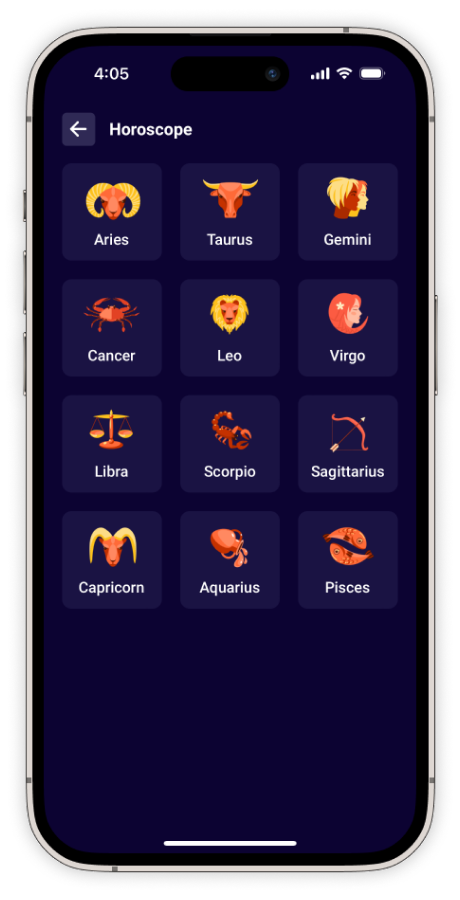 Astrology & Horoscope App template in React Native | AstroCircle ...