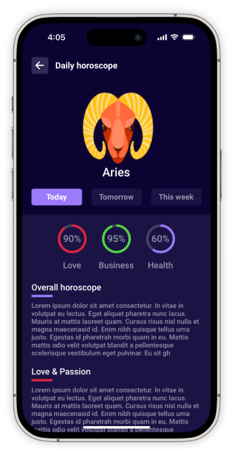 Astrology & Horoscope App template in React Native | AstroCircle ...