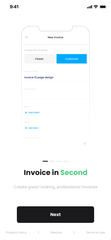 Invoice Maker & Estimate - IOS Source Code Application Swift Template ...
