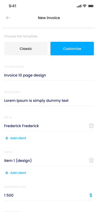 Invoice Maker & Estimate - IOS Source Code Application Swift Template by novlasoft