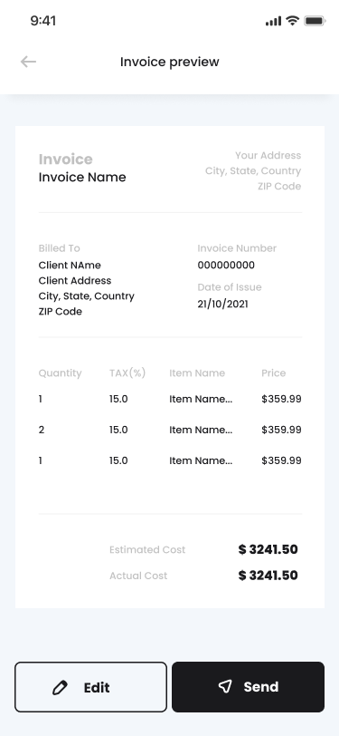Invoice Maker & Estimate - IOS Source Code Application Swift Template ...