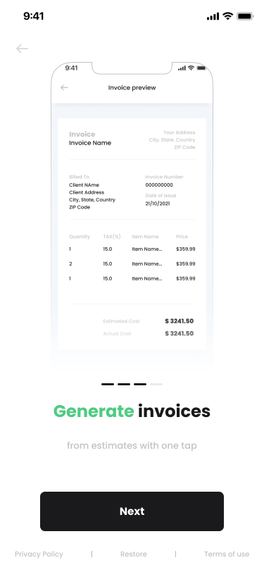 Invoice Maker & Estimate - IOS Source Code Application Swift Template ...
