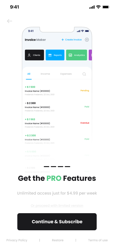 Invoice Maker & Estimate - IOS Source Code Application Swift Template ...
