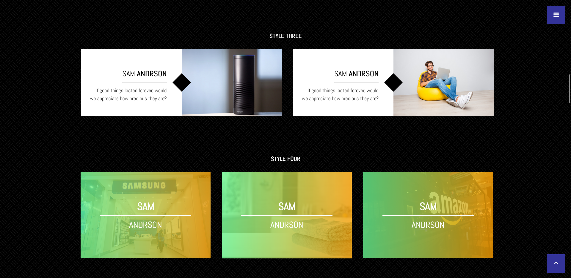 Noun - Profile Card Grid is a Multipurpose Profile by Meteros | CodeCanyon