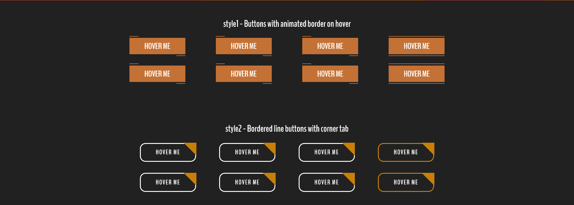 Gamma - CSS3 Button Animated Hover Collections by Meteros | CodeCanyon