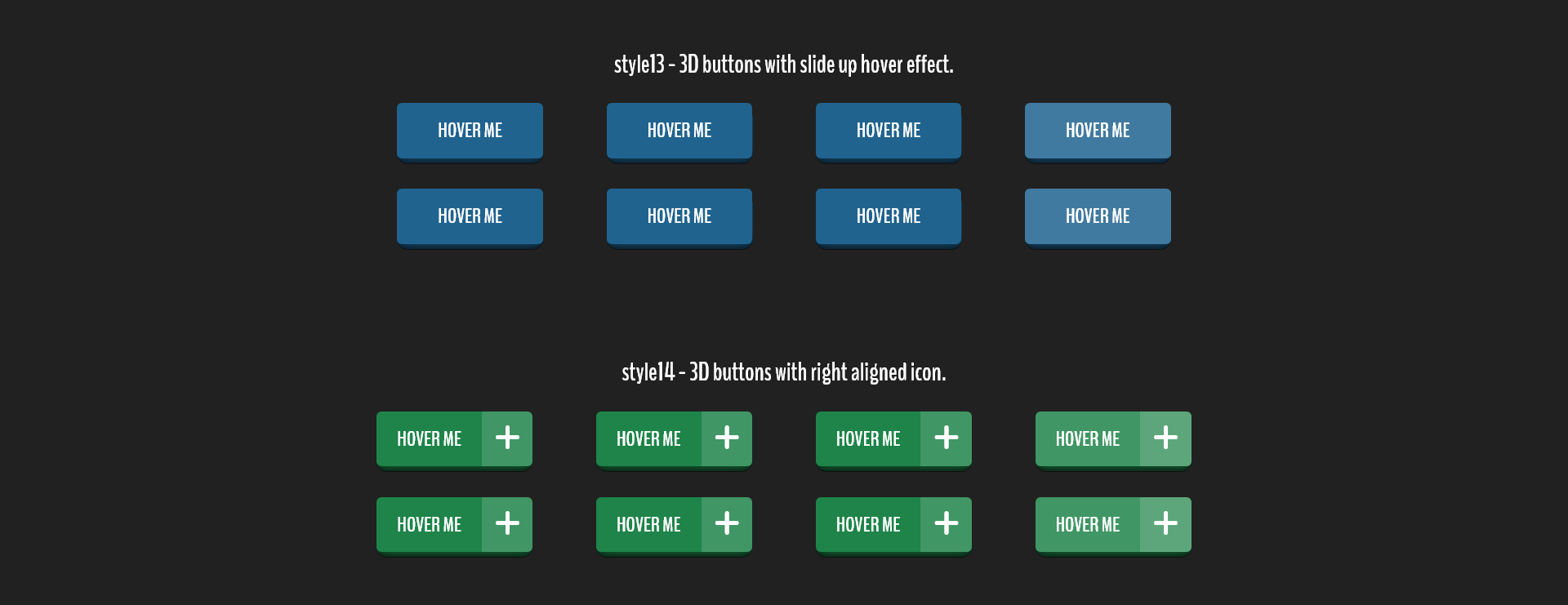 Gamma - CSS3 Button Animated Hover Collections by Meteros | CodeCanyon
