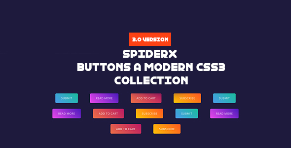 Spiderx A Modern Css3 Buttons Collection By Meteros Codecanyon