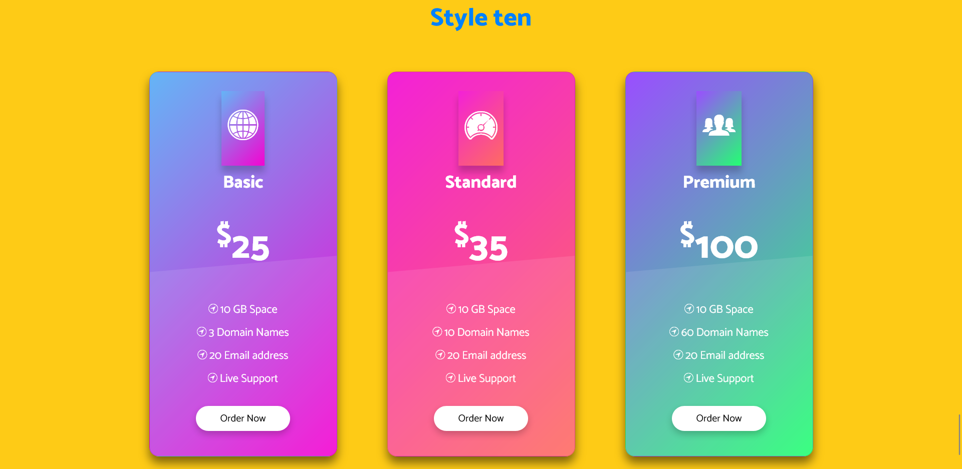 Antihelion - Responsive Web Pricing Tables Grids by Meteros | CodeCanyon