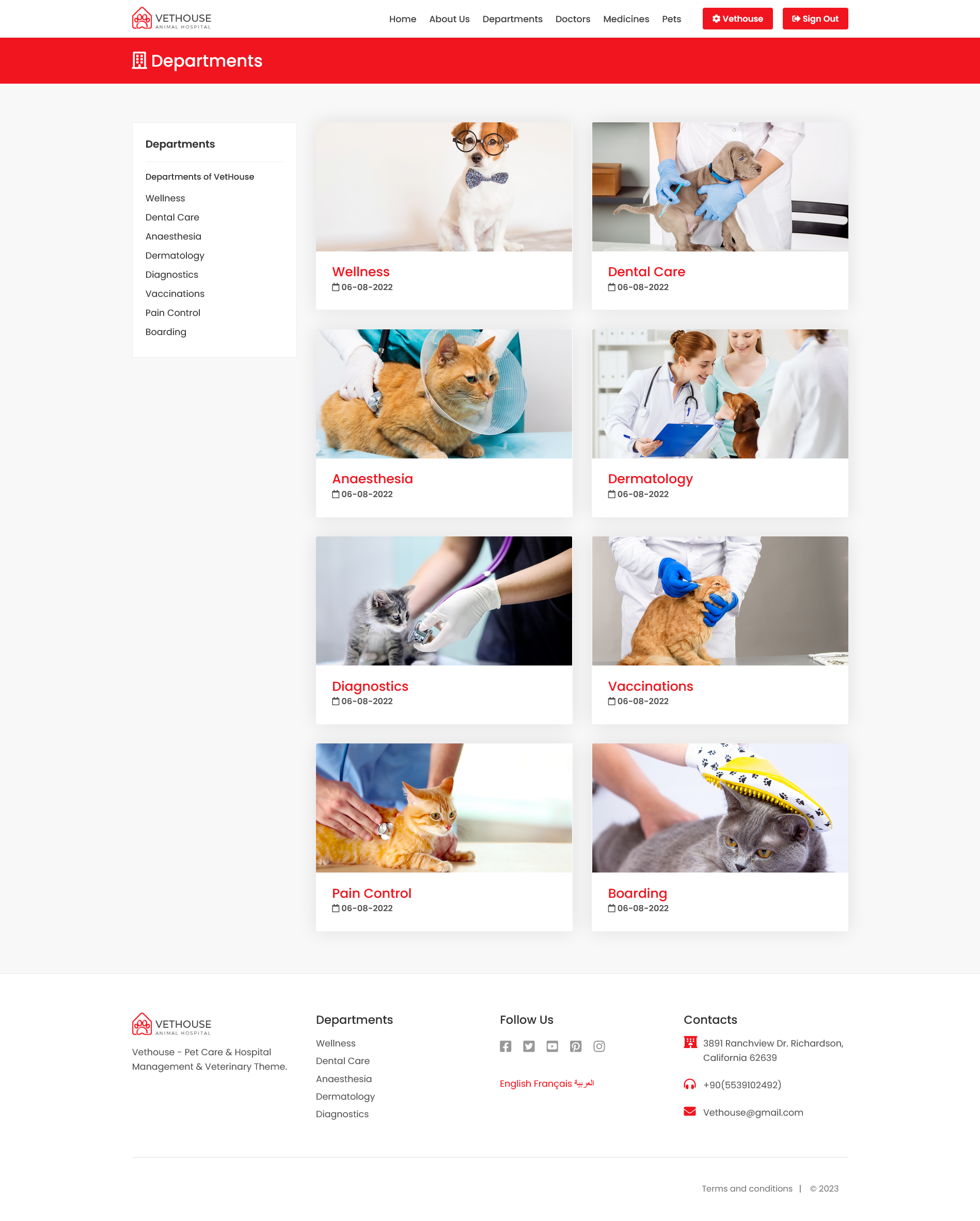 Vethouse - Pet Care & Pet Clinic & Hospital Script Theme by Meteros