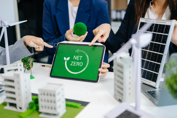 business Net zero and carbon neutral concept.NET ZERO icons and symbols ...