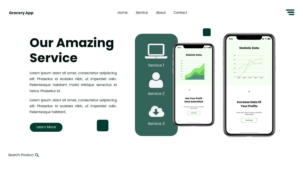 Grocery App - Mobile App Powerpoint Templates, Presentation Templates